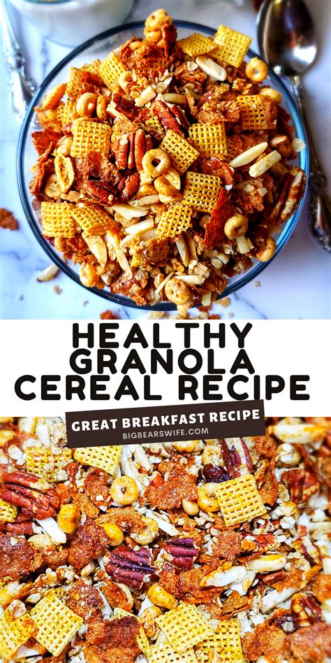 Healthy Granola Cereal Recipe Big Bears Wife