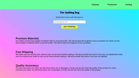 Product Landing Page