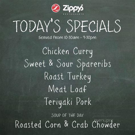 Menu Of Zippys In Kahului Hi 96732