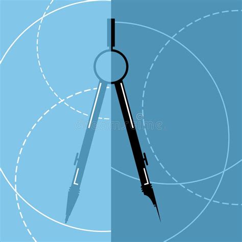 Creative Architect Compass Illustration Stock Vector Illustration Of Circle Tool 92341879