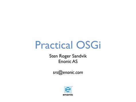 practical osgi ppt