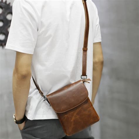 Small Leather Shoulder Bags For Men