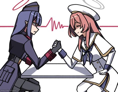 Tea Party Militant And Pandemonium Society Member Blue Archive Drawn By Tsunderemaids Danbooru