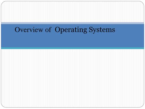 Solution Basic Concepts Of Operating System Popular Os And Evolution Of Operating Systems Notes
