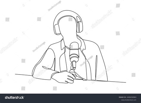 녹음 오디오 팟캐스트 또는 온라인 쇼 스톡 벡터로열티 프리 2406250963 Shutterstock