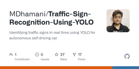 Github Mdhamani Traffic Sign Recognition Using Yolo Identifying Traffic Signs In Real Time