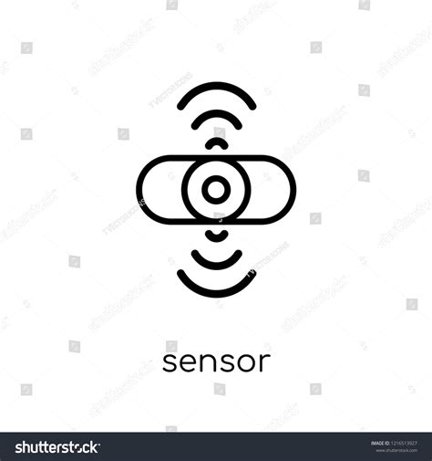 Sensor Icon Trendy Modern Flat Linear Stock Vector Royalty Free 1216513927 Shutterstock