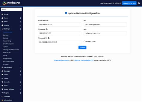 Demo Webuzo