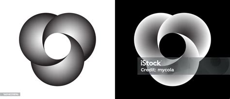 세그먼트와 그라디언트가 있는 원 모든 프로젝트의 로고 또는 아이콘입니다 3차원 형태에 대한 스톡 벡터 아트 및 기타 이미지 3차원 형태 개념 검은색 Istock