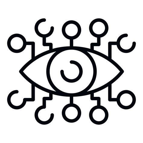 Hacker Network Icon Outline Style Vector Art At Vecteezy