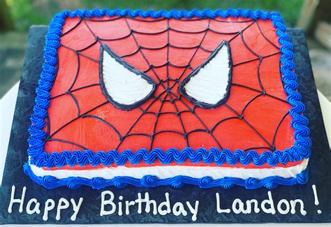 Spider Man Sheet Cake Spiderman Birthday Party Half Sheet Spiderman