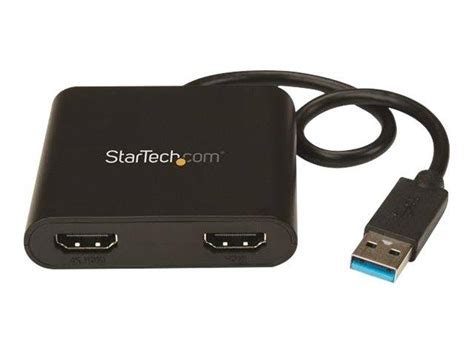 Startech Com Usb To Dual Hdmi Adapter K External Usb Hd