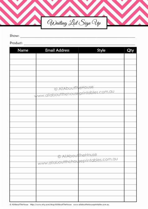 Pre Order Form Template
