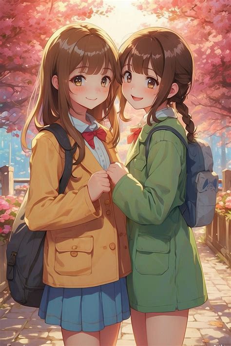 Two Cute Girls Anime By Delightartiststudio On Deviantart