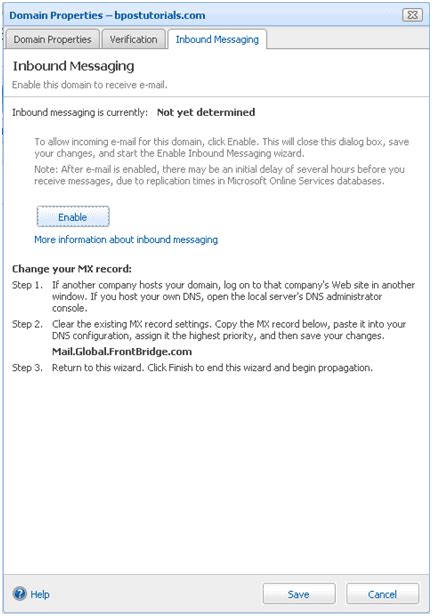 Microsoft Bpos Domain And Email Configuration Guide