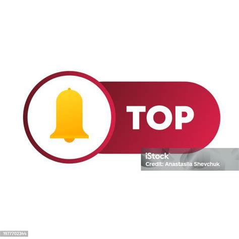 상단 아이콘입니다 평면 색상 원 안의 종 아이콘 종이있는 상단 버튼 벡터 아이콘 1위에 대한 스톡 벡터 아트 및 기타 이미지 1위 개념 공부 Istock