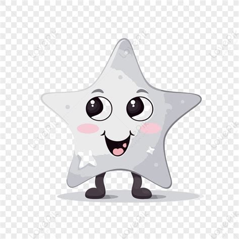 흰색 별 클립 아트 귀여운 재미있는 만화 별 캐릭터 벡터하얀 별 Png 일러스트 무료 다운로드 Lovepik