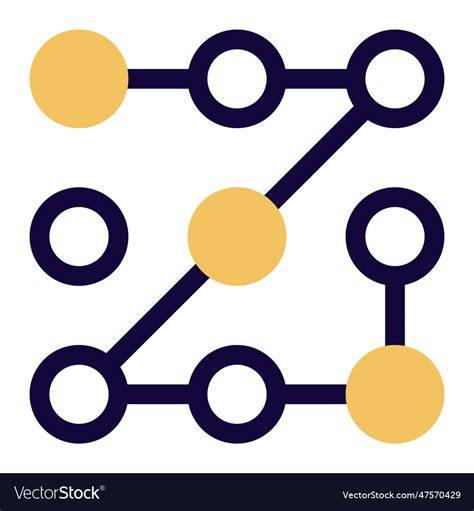 Pattern Lock Encryption For Smartphones Royalty Free Vector