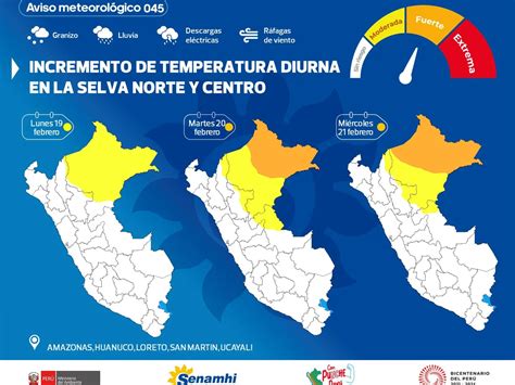 La selva arderá Zona norte y centro tendrán temperaturas diurnas superiores a los 35 C Infobae