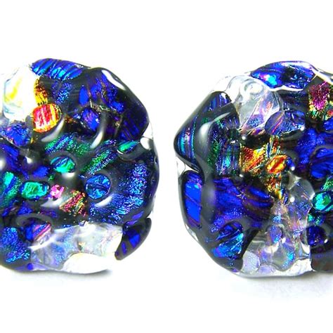 Dichroic Glass Knobs Etsy
