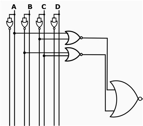 Draw Logic Circuit Using Only Nor Gates Circuit Diagram