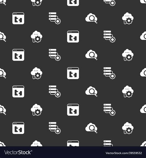 set search cloud computing cloud technology data vector image
