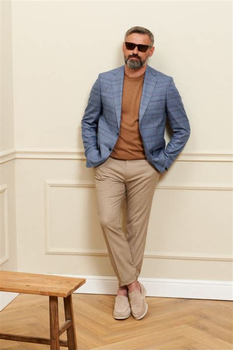 Пиджак мужской голубой в крупную сине рыжую клетку глен купить по выгодной цене в магазине Keyman