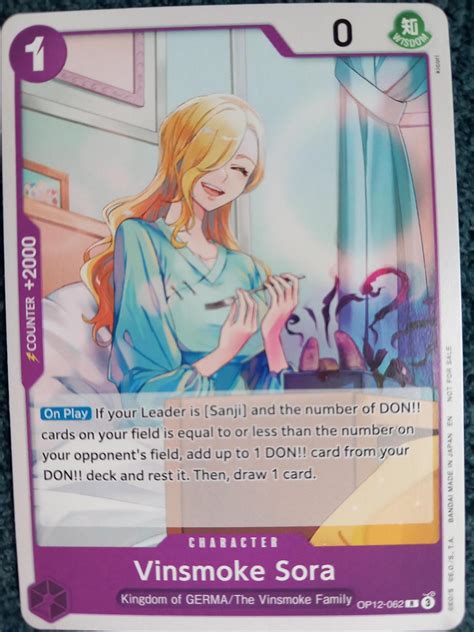 Vinsmoke Sora [standard Battle] Op12 062 Prices Pokemon Promo