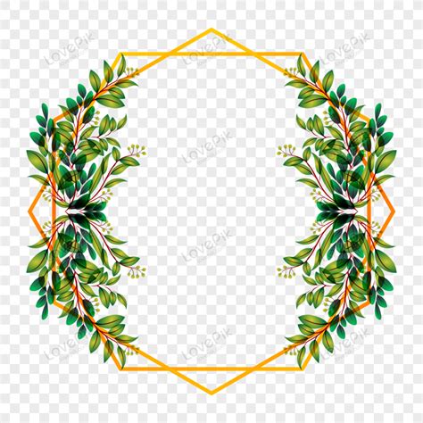 잎 벡터 테두리 그래픽 웨딩 요소 Png 일러스트 무료 다운로드 Lovepik