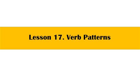 Pdf Lesson 17 Verb Patterns Dokumentips