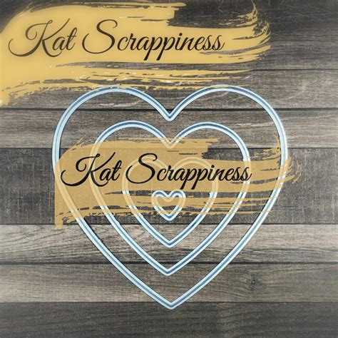 Kat Scrappiness May Release Day 1 Layering Nested Hearts Dies And