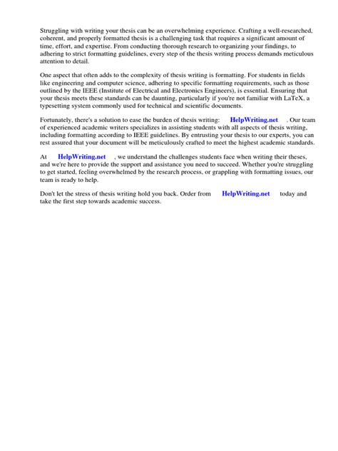 Ieee Thesis Template Latex Pdf Thesis Institute Of Electrical And