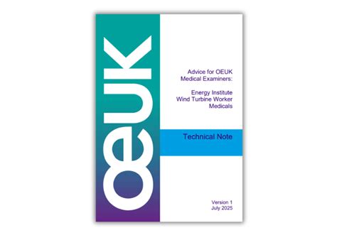 Oeuk Technical Note On Ei Medical Fitness Assessment For Wind Turbines Offshore Energies Uk Oeuk