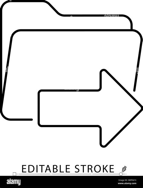 An Export Folder Icon In Minimalist Style With Editable Stroke File