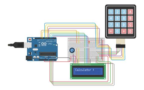 Circuit Design Simple Calculator Tinkercad