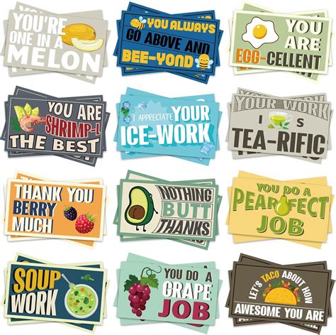 Chuangdi 240 Pcs Punny Kudos Card Employee Appreciation
