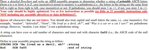 Solved Draw A Detailed Flowchart And Write An Arm Assembly