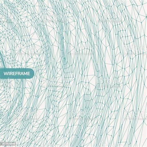 기술 배경입니다 그래픽 디자인입니다 3 차원 격자 표면입니다 추상적인 벡터 일러스트입니다 0명에 대한 스톡 벡터 아트 및 기타 이미지 Istock