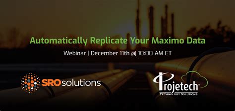 Automatically Replicate Your Maximo Data Projetech Inc