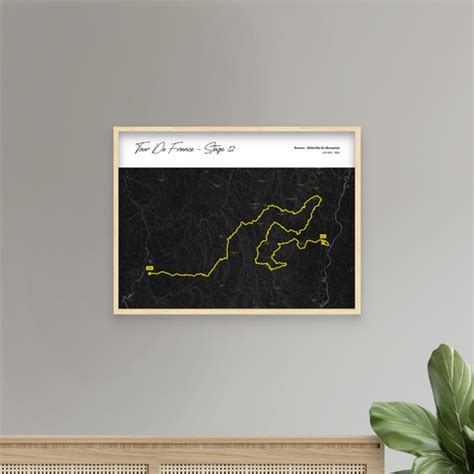 2023 Tour De France Stage 12 Poster Route Map Custom Design By You