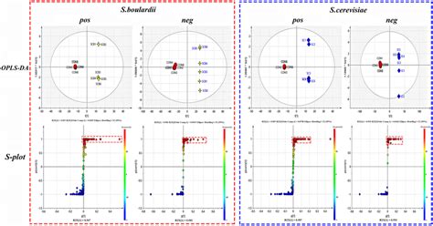Opls Da Score Chart And S Plot Analysis Download Scientific Diagram