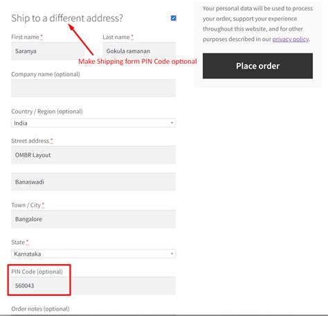 How To Make Checkout Shipping Postcode Field Not Required In