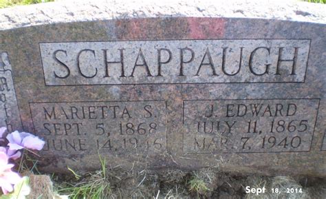 Jonathan Edward Schappaugh 1865 1940 Mémorial Find A Grave