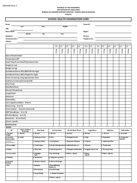 Shd Form 2 Pdf Human Tooth Periodontology