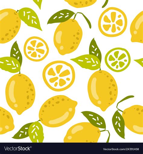 Lemon Pattern Wallpaper
