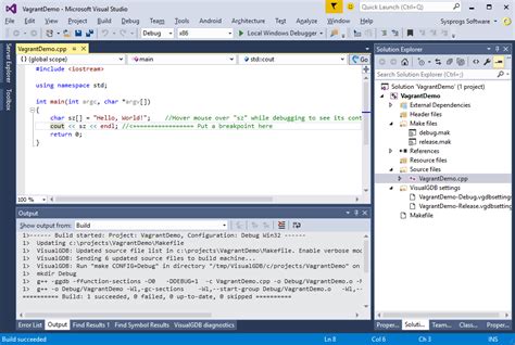 Developing Linux Code With Vagrant VMs And VisualGDB VisualGDB Tutorials
