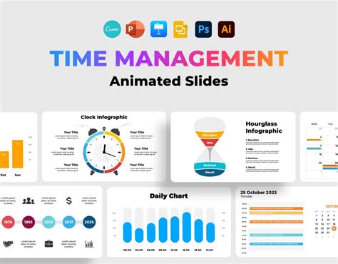 Free Time Management PowerPoint Presentation Templates Infographics