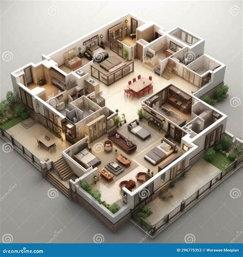Architectural Drawing Blueprint Generative Ai Stock Image Image Of