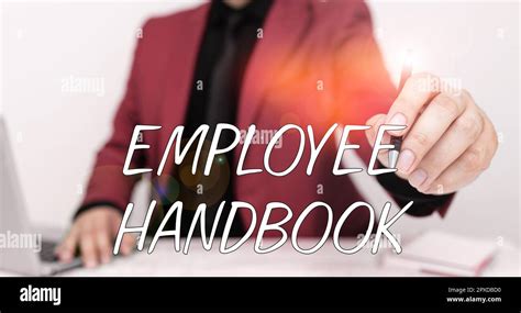 Writing Displaying Text Employee Handbook Business Idea Document That Contains An Operating