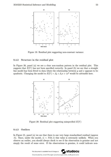 Mas223 Semester 2 Mas223 Statistical Inference And Modelling Sheffield Thinkswap